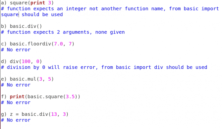 4 After Importing The Above Module Some Of Its Functions Are Executed As Per Following